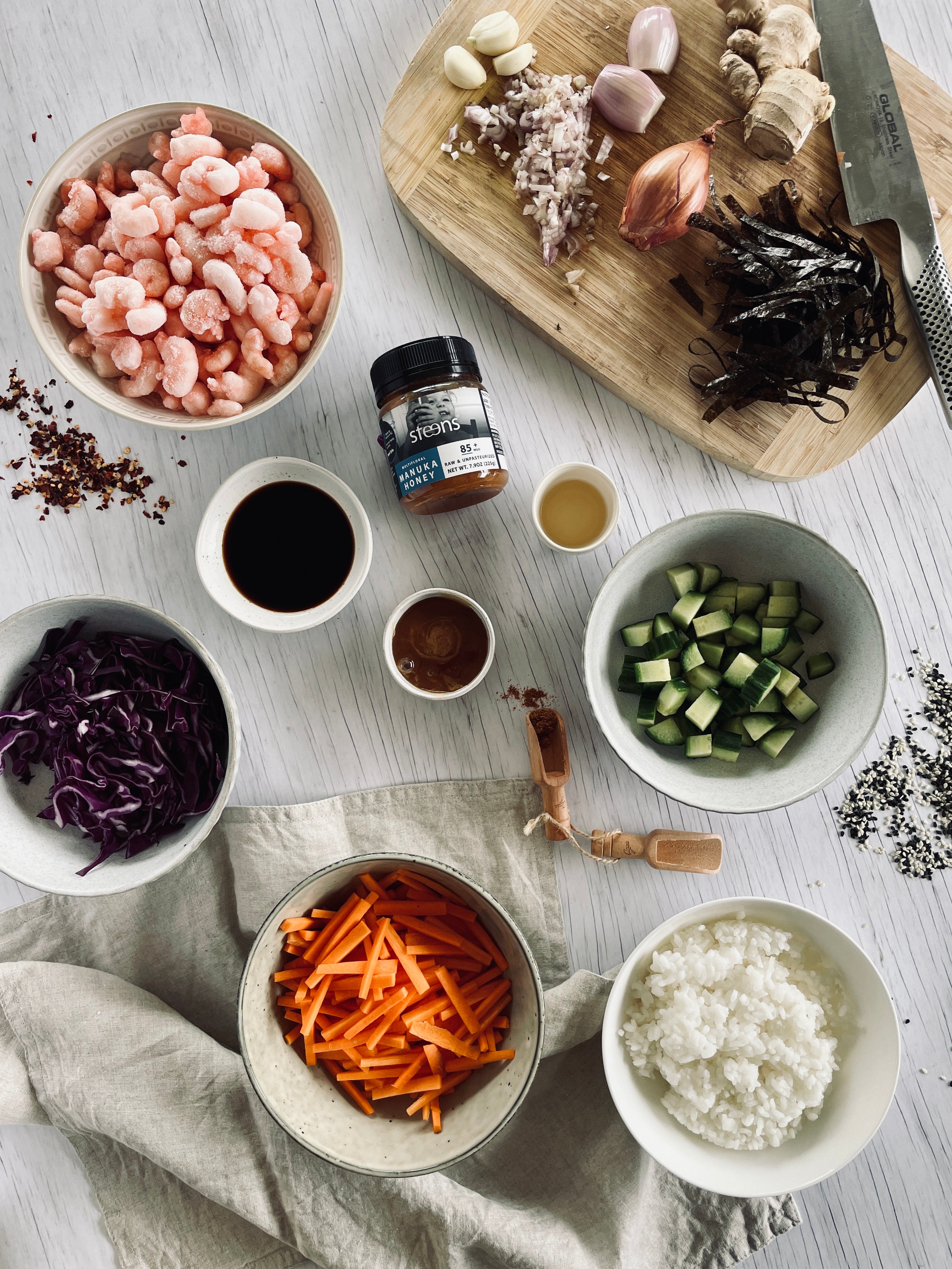 Sweet and Spicy Shrimp Mason Jar Salad – Steens Honey | USA